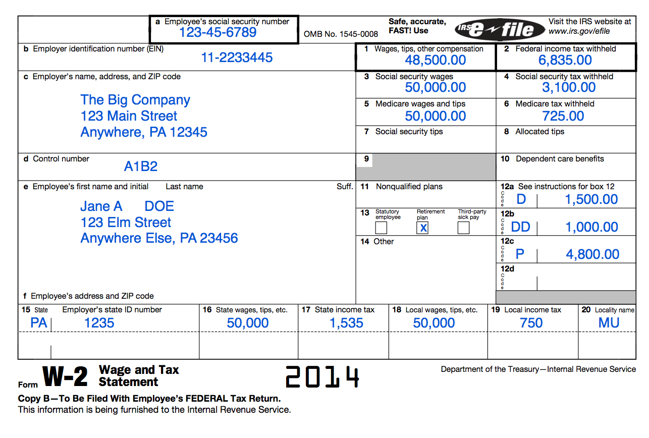 Getting to Know Your W-2 Form - R&G Brenner